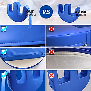 YHK Patient Turning Device, Prevent Muscle Atrophy Elderly with Removable Straps U-Shaped Multifunctional Turning Pillow, Bedridden Nursing Supplies for The Elderly（Dark Blue Straps）