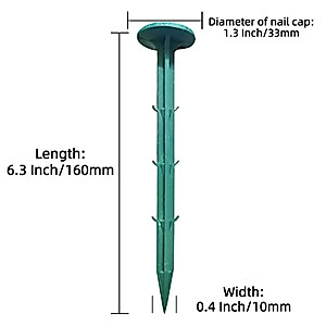 EISENSP 6.3-Inch 70 Pieces Strength Anchors Landscape Anchoring Spikes - High Plastic Garden Stakes, for Landscape Edges, Fixed Fences, Lawns, Etc.
