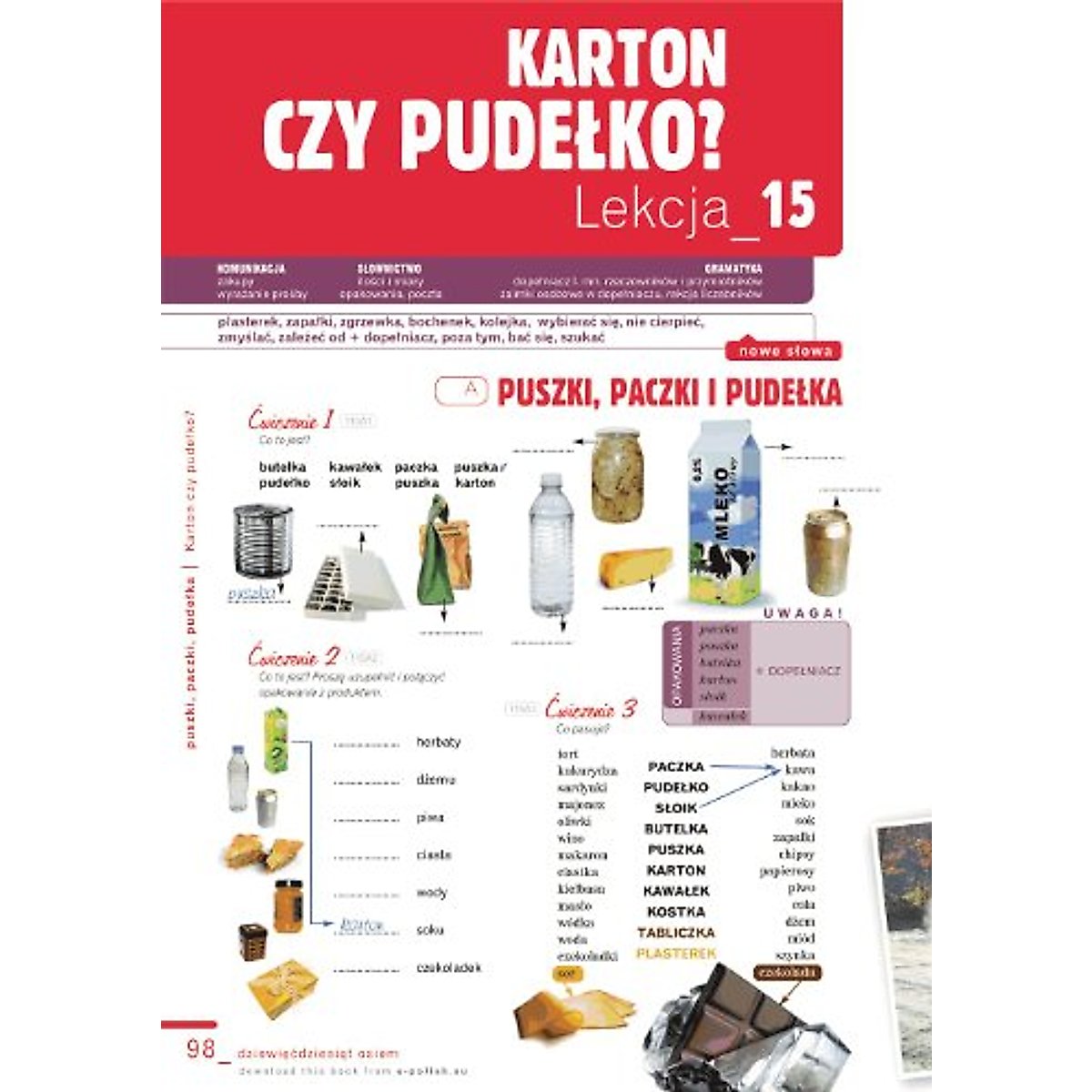 Polski, Krok Po Kroku: Level 1 (A1/A2): Coursebook for Learning Polish as a Foreign Language (Polish Edition)