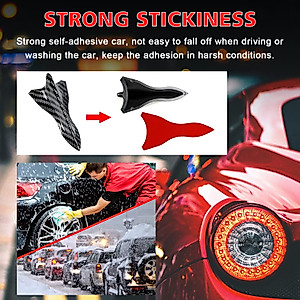 Ouzorp 10Pcs Air Vortex Generator Carbon Fiber Pattern Diffuser Shark Fin Set Kit Compatible with Spoiler Roof Wing Pointed