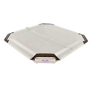 Richell USA PAW TRAX Potty Pad Holder, Puppy Training Pad Tray, for a pad 21 x 21 inches, Anti-Tearing/Anti-Ripping - Durable Plastic for Potty Training Puppies and Senior Dogs