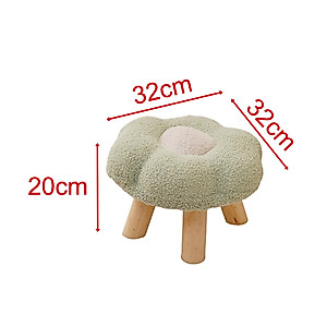 Bothyi Under Desk Step Stool Foot Rest Pouf Multifunctional Shoes Changing Cute Sofa Stool Small Foot Stool for Porch Living Room Bedside Apartment, Green