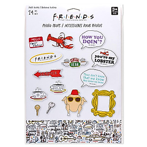 American Greetings Friends Party Supplies, Photo Booth Kit with Props (14 Pieces)