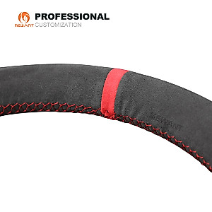 MEWANT DIY Car Steering Wheel Cover Accessories for Porsche 911 (991) 2009-2016 / Boxster (981) 2009-2016 / Cayman (981) 2009-2016 / Cayenne 2011-2014 / Panamera 2010-2016 for Porsche 911