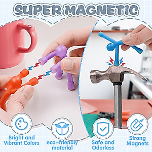 Grtard 10 Pcs Fridge Magnets Men, Mini Magnetic People, Small Colorful Magnets Fridge, Funny Magnets Flexible Magnets Fun Magnets for Whiteboard, Cute Magnets for Fridge, Lockers, Office, Door