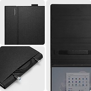 Spigen Stand Folio Designed for Microsoft Surface Pro 11 / Surface Pro 10 / Pro 9/8 Case Cover with Pen Holder (2024/2022/2021) - Black