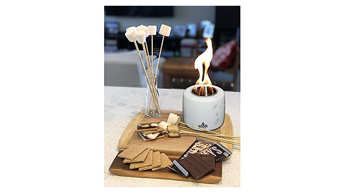 Marble Mini Tabletop Fire Pit - Portable & Stylish