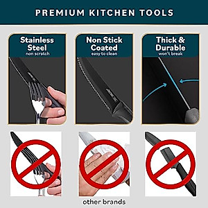 Home Hero Steak Knife Set, Steak Knives Set of 6 - Serrated Steak Knives - Ultra-Sharp High Carbon Stainless Steel Knives with Ergonomic Handles