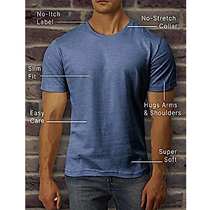 H2H Shorts Sleeve Crew Neck T-Shirts for Men DARKBLUE US L/Asia XL (CMTTS0198)