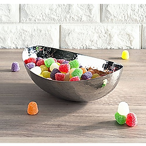 Elegance Oval Bowl, 8", Silver