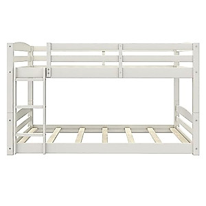DHP Phoenix Full-Over-Full Floor Bunk Bed, White