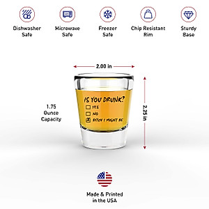 LitGifts Is You Drunk Shot Glass, Cute Shot Glasses for Women or Men, Funny Shot Glasses for Adults, Fun Gifts for Men or Women, Silly Drinking Glasses for Adults, 1.75 Ounce Glass Shot Glass