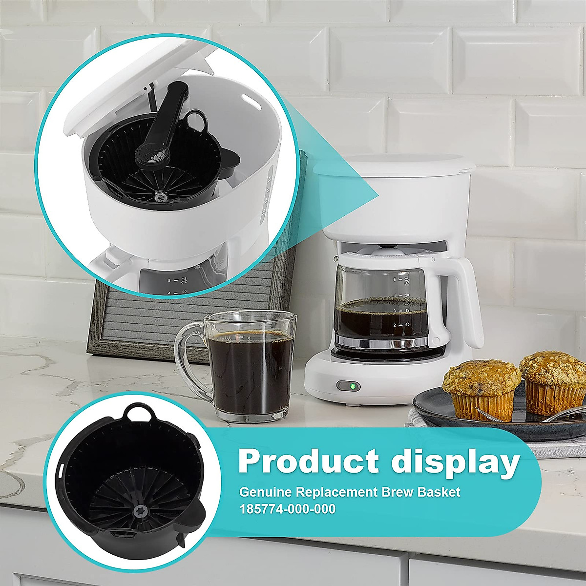 Replacement Brew Basket 185774-000-000 for Mr. Coffee