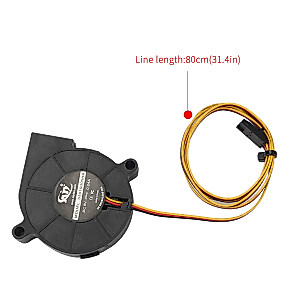 FYSETC Prus i3 Mini Hotend Replacement Cooling Fan 5015 5V DC 0.24A Extruder Cooler Blow Radiator Sleeve Bearing for 3D Printing Accessries-2Pcs