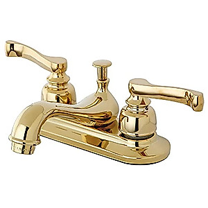 Kingston Brass KB8602 Royale 4" Centerset Bathroom Faucet, 4-1/2 inch Spout Reach, Polished Brass