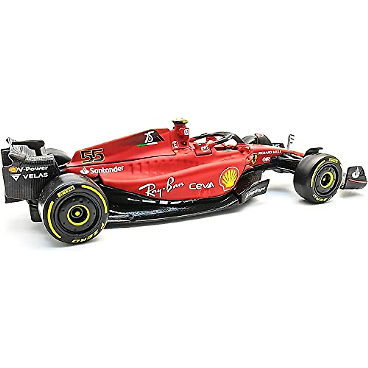 XTD Bburago 1:18 Ferrari 2022 F1-75 #16 #55 F1 Racing Formula Car Static Simulation Diecast Alloy Model Car (2022 F1-75 #55)