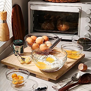 Sweejar 4.5 inch Small Glass Bowls Set, 12 oz Prep Bowls for Cooking, Small Bowls for Kitchen, Dessert Bowls for Ice Cream, 9 pack