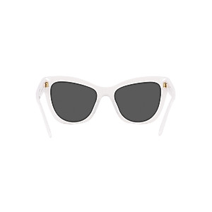 Versace Woman Sunglasses White Frame, Dark Grey Lenses, 56MM