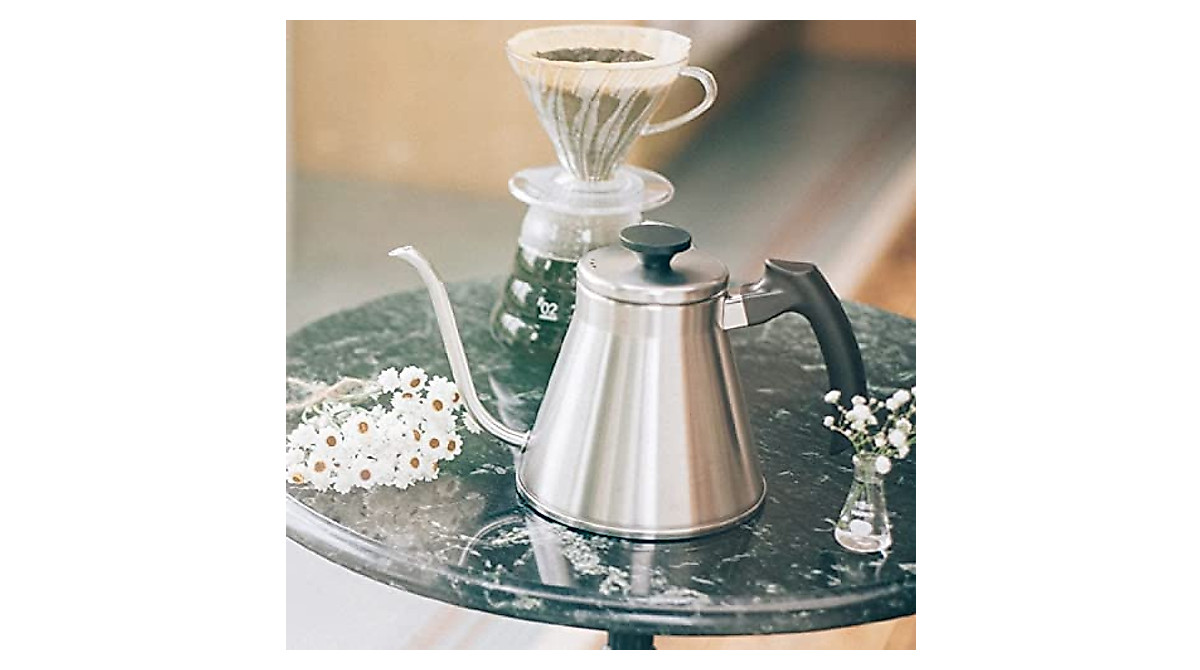 Hario V60 Fit Drip Kettle - 1200ml Silver for Perfect Pouring