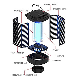 Bug Zapper for Outdoor Indoor Energy Saving，18w Bulb 4200V High Powered Mosquito Killer Insect Fly Trap ，Insect Zapper for Home Backyard Patio