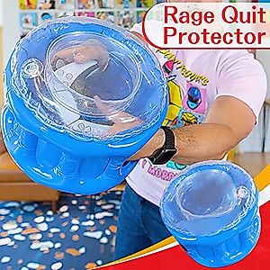 ZARUP Rage Quit Protector, 360 Degree Protective Container, Gaming Controllers with Device Protector, Transparent Inflatable Gaming Controller Cover, for Protect Controllers from Gamer Rage Blue