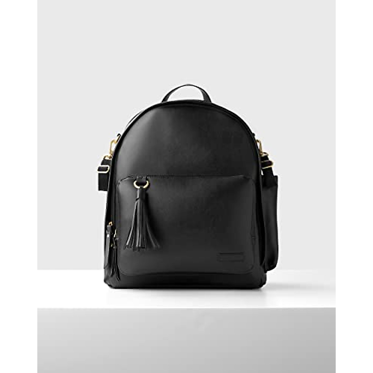 Skip Hop Diaper Bag Backpack: Greenwich Multi-Function Baby Travel Bag with Changing Pad and Stroller Straps, Vegan Leather, Black (Discontinued by Manufacturer)