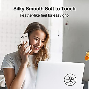 GiiYoon Silicone Case Compatible with Google Pixel 6, Full Body Silky Soft Touch Phone Case with Camera Protection, Shockproof Cover with Microfiber Lining, White