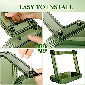 Happnear Bathroom Counter Organizer, 2 Tier Perfume Tray and Vanity Organizer for Bathroom Counter, Cosmetics Skincare Organizer Shelf, Standing Countertop Organizer for Bathroom, Kitchen, (Green)