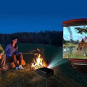 Mini Projector 1080P HD Portable Projector with 110 Inch Screen Household Apartment Must Haves Electronics Tech Gadgets Mini TV Cool Stuff Birthday Gifts for Men Personalized Gifts