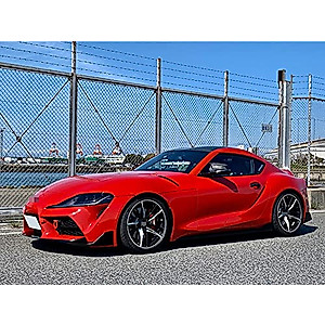 iJDMTOY Red Track Racing Style Tow Hook Ring Compatible with 2020-up Toyota Supra GR, Made of Lightweight Aluminum
