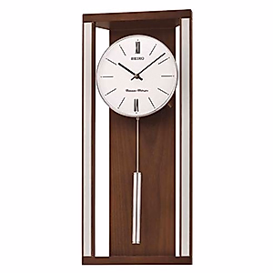 Seiko Modern & Sophisticated Wall Clock with Pendulum and Dual Chimes