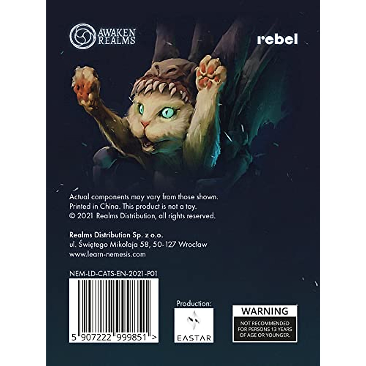 Nemesis: Lockdown: Spacecats - Board Game Expansion by Awaken Realms - Sci-Fi Horror Game - Strategy Game - Cooperative Adventure Game - Adults & Teens Ages 14+ - 1-5 Players - Playtime 1-2 Hours