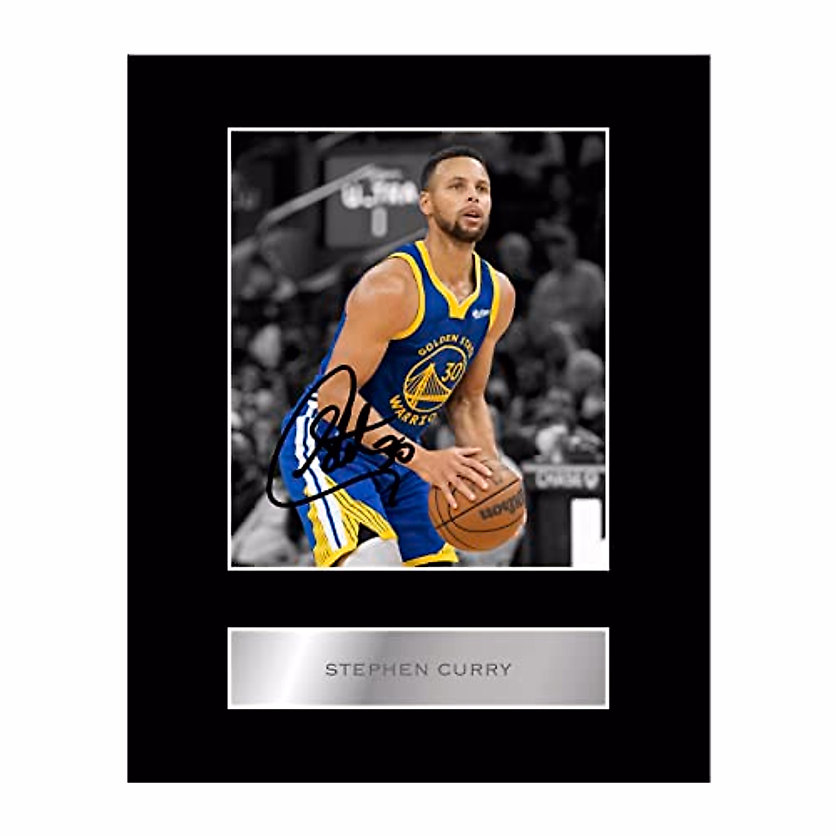 Stephen Curry Pre Printed Signature Signed Mounted Photo Display #22 Printed Autograph Picture