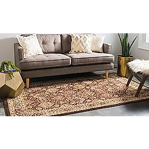 Unique Loom Voyage Collection Traditional Oriental Classic Intricate Design Area Rug, 3' 3" x 5' 3" Rectangle, Brown/Cream
