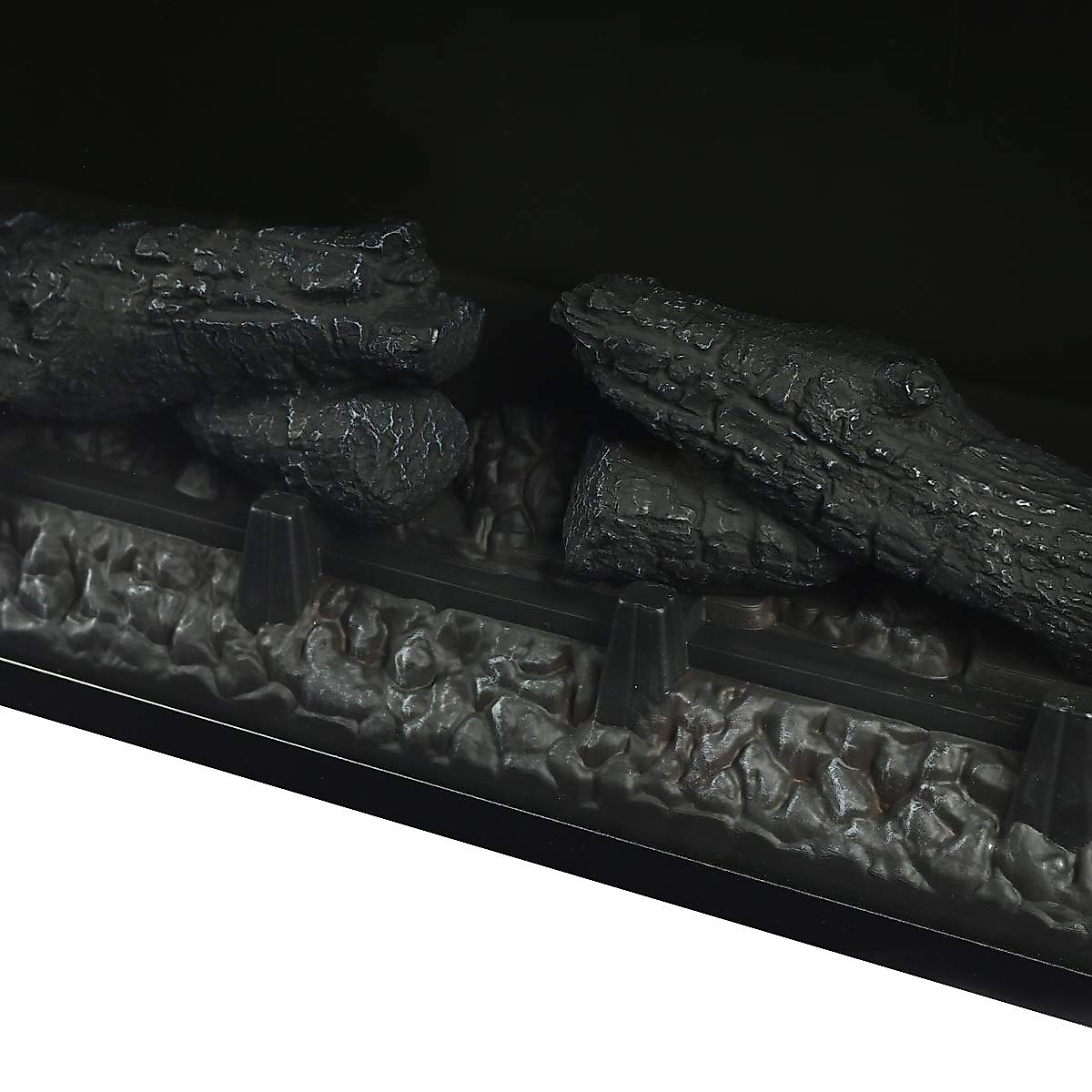 Geniqua 24" Insert/Freestanding Electric Fireplace w/Remote Heater Log LED Flame Timer