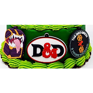 Dungeons and Dragons Fantasy Themed Roleplaying RPG Cake Topper Set (Unique Design)