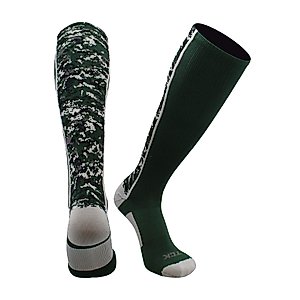 TCK Sports Digital Camo Over The Calf Socks, Dark Green, X-Large