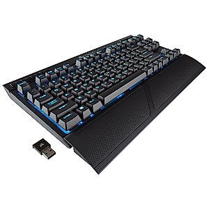 Corsair K63 Wireless Special Edition Mechanical Gaming Keyboard, backlit Ice Blue LED, Cherry MX Red - Quiet & Linear