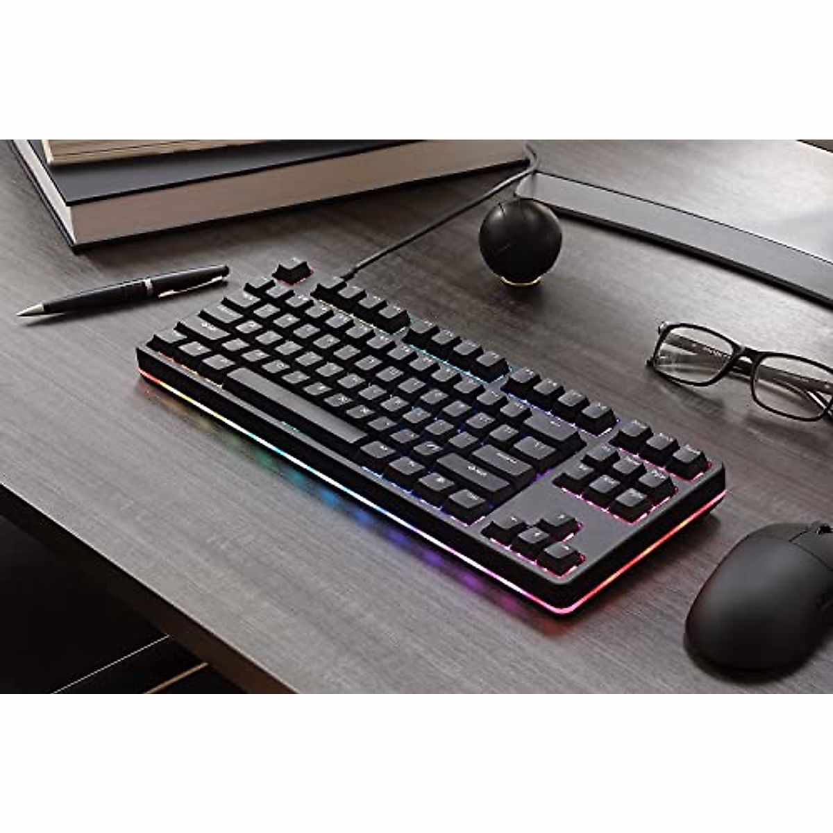 DROP Signature Series Mechanical Keyboard - Tenkeyless TKL (87 Key), Doubleshot Cherry Keycaps, Tactile Holy Panda Switches, Hot-Swap, Backlit RGB LED, USB-C, Aluminum Frame (Classic Midnight)