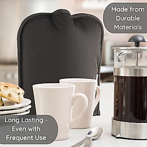 French Press Cozy Cover Insulated in Black - French Press Warmer Koozie Insulator Designed to Keep your Coffee Warmer for Longer - Cafetiere Cover Coffee Press Pot Cosy for Multiple Sizes