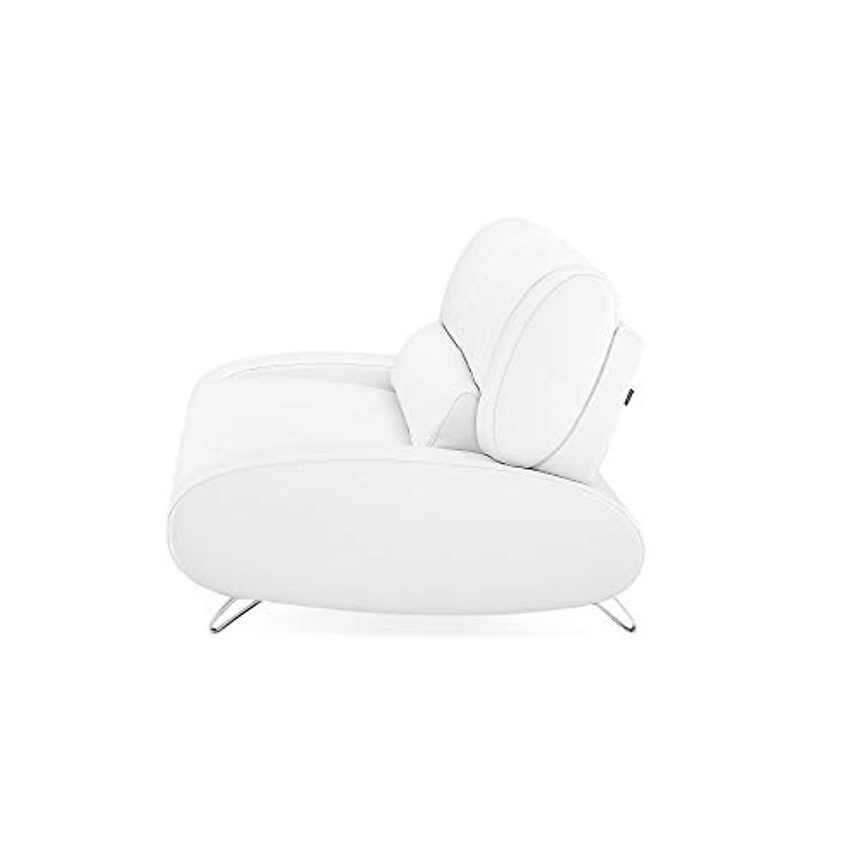 Zuri Furniture Modern Aspen White Microfiber Leather Sofa