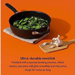 Meyer Accent Series Hard Anodized Nonstick Chef Pan with Helper Handle, 4.5 Quart, Matte Black