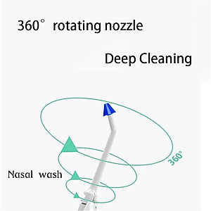 Portable Oral Irrigator Water Flosser Dental Water Toothbrush Toothpick Nasal Irrigator Implement Teeth Cleaner Oral Hygiene flossers for Home Travel with 5pcs Nozzles (Nozzle and Tongue Scraper)