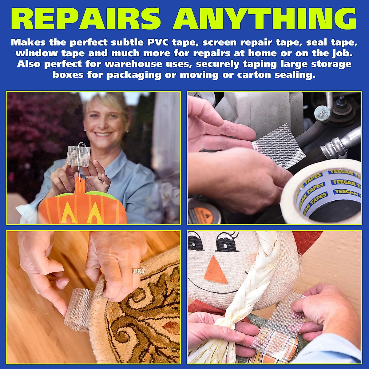 Gaffer Power Clear Filament Duct Tape | Heavy Duty Waterproof Strapping Tape for Repairs | Sealing, Shipping, Packing | Residential, Commercial and Industrial Uses | 2 Inch x 30 Yards