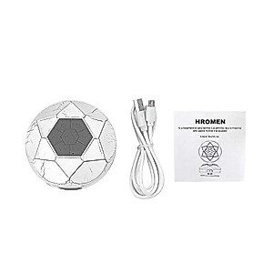 Vivianus Small Bluetooth Shower Speaker with LED Tattoo in Diamond Shape,1000mAH Rechargeable Battery, Wireless Speaker with TWS, Subwoofer Sound Effect,White