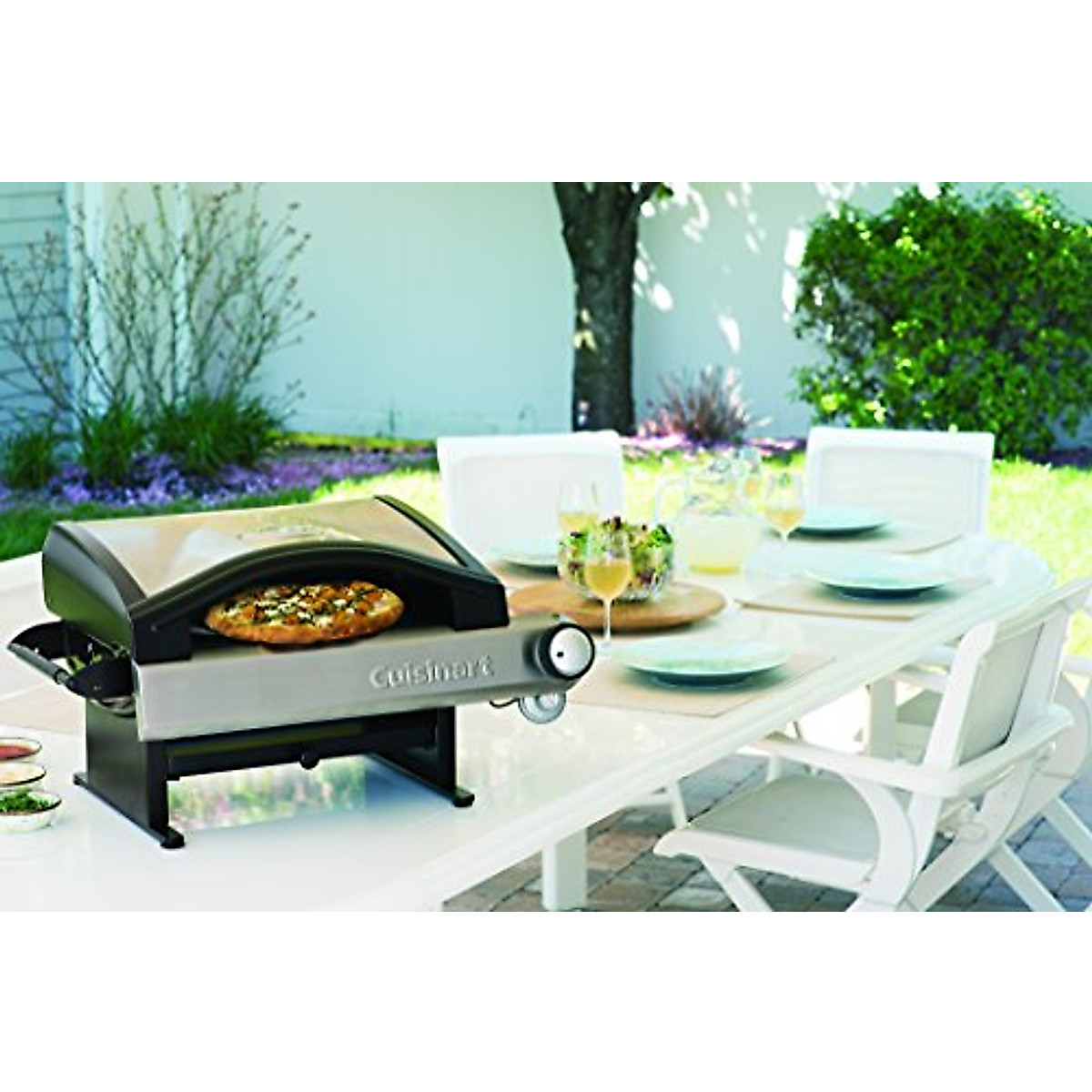 Cuisinart CPO-600 Portable Outdoor Pizza Oven & CPS-050 Alfrescamore Quick Cut Pizza Cutter