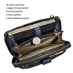 Perlvin Alinne Rfid Blocking Small Crossbody Wallet Purse for Women Lightweight Handbags Clutch with Phone Pocket