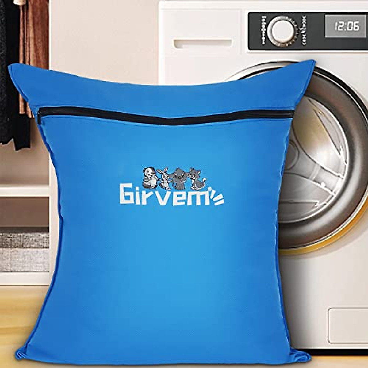 Pet Laundry Bag to Stops Pet Hair Blocking The Washing Machine Pet Laundry Helper for Guinea Pigs, Rabbits, Small Animal Fleece Bedding, Midwest Cage Liners, C&C Cage Liners, and More, Blue