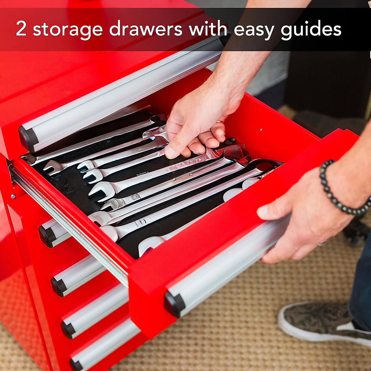 Whynter TBR-185SR 1.8 cu. ft. Portable Tool Box Refrigerator with 2 Drawers and Lock, One Size, Powder Coated Red