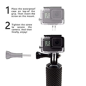 Waterproof Floating Hand Grip Compatible with GoPro Hero 11 10 9 8 7 6 5 4 3+ 2 1 Session Black Silver Camera Handler & Handle Mount Accessories Kit & Water for Water Sport and Action Cameras (Green)